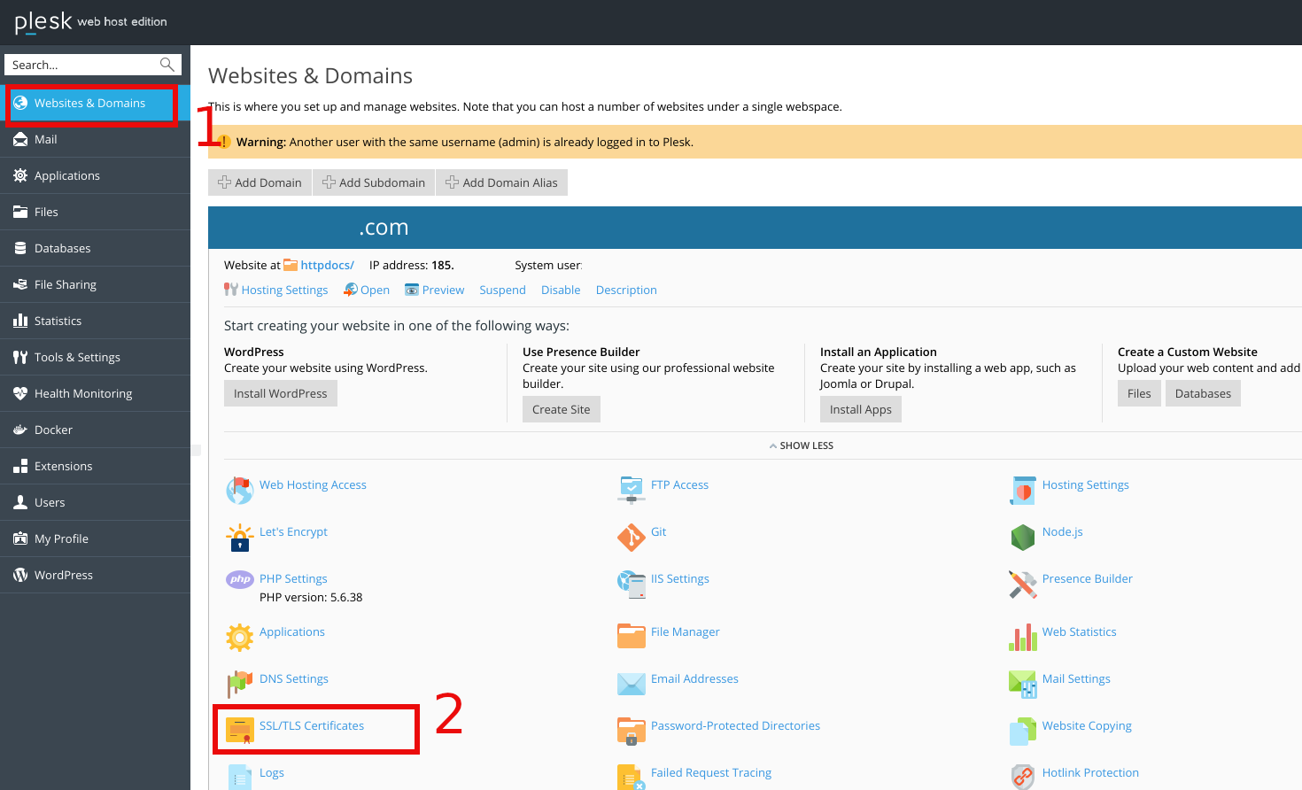Managing Ssltls Certificates In Plesk Panel Sunucun